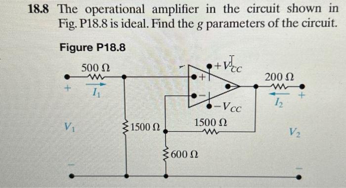 Solved Circuit Theory Ch.18Find the g parameters for the | Chegg.com