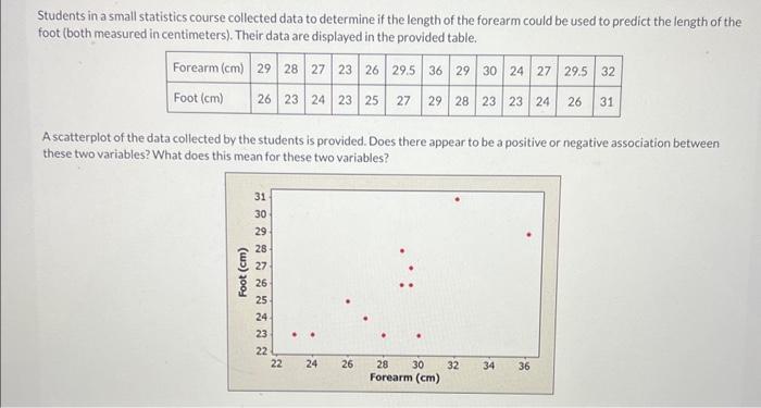 Solved Students in a small statistics course collected data | Chegg.com