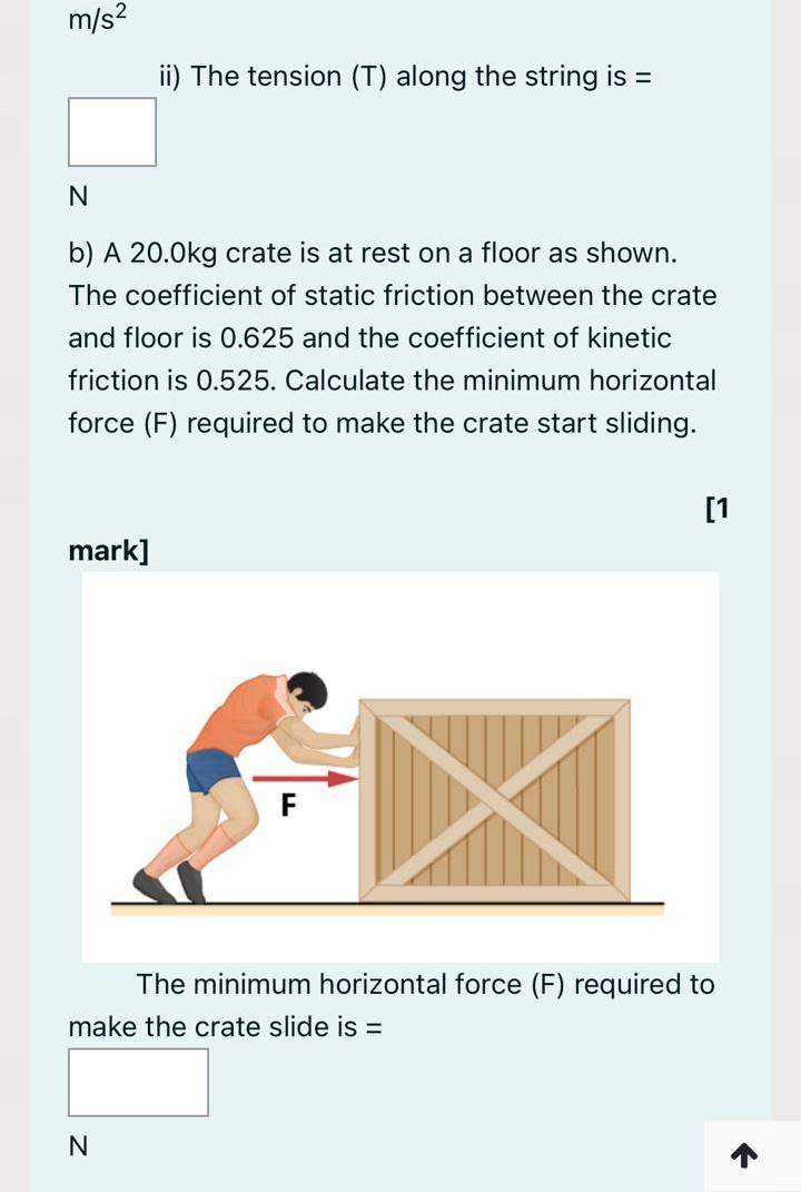 Solved a) Two objects with masses M1 = 5kg and M2 = 9kg are | Chegg.com