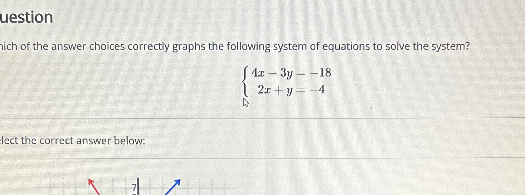 Solved uestionnich of the answer choices correctly graphs | Chegg.com