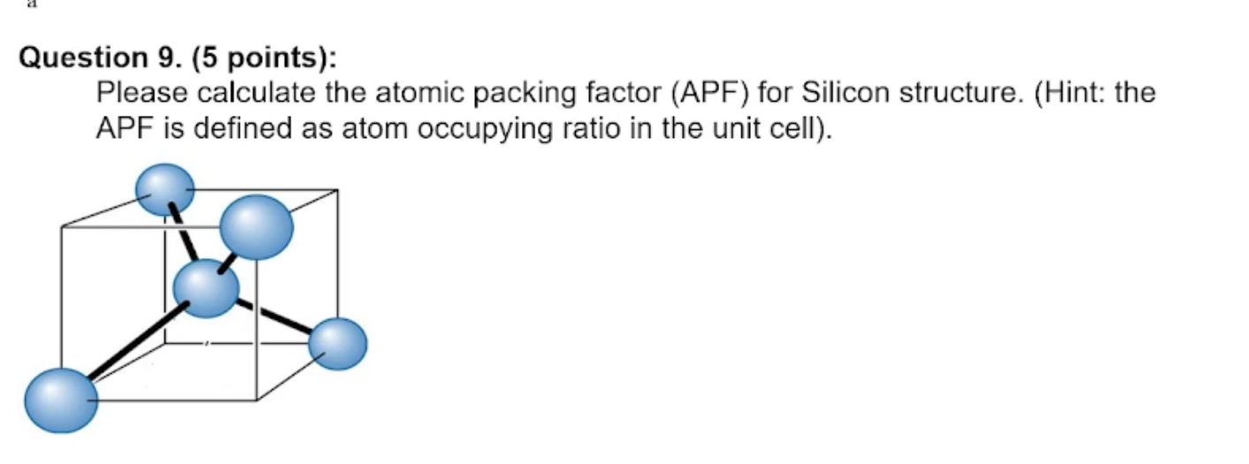 Solved Question 9. (5 points):Please calculate the atomic | Chegg.com Solved Question 9. (5 points):Please calculate the atomic | Chegg.com