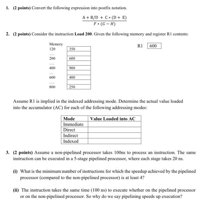 Solved 4. ( 2 points) Given the following data definitions: | Chegg.com
