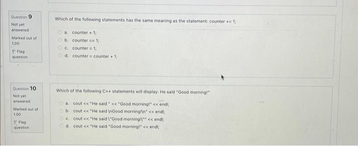 Solved What Is The Output Of The Following Statement Cout 2497
