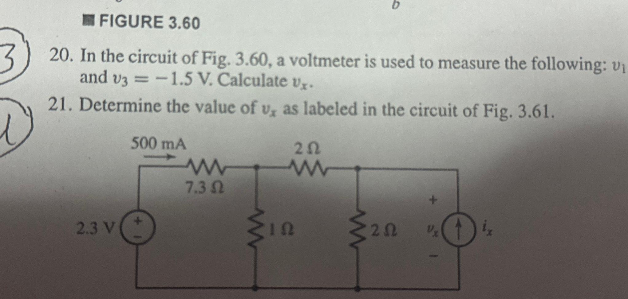 Solved FIGURE 3.6020. ﻿In the circuit of Fig. 3.60, ﻿a | Chegg.com