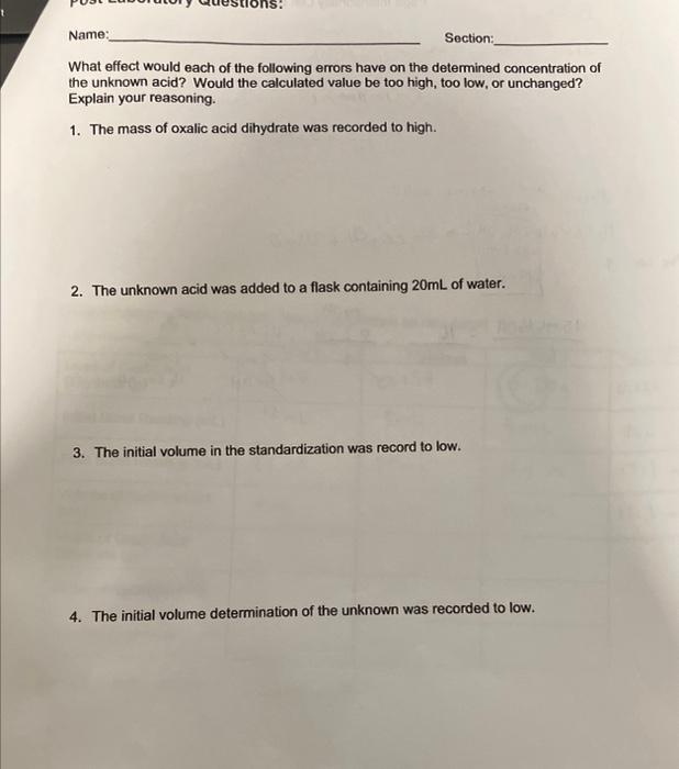 Solved Preparation of NaOH Solution: Volume of 1MNaOH used: | Chegg.com