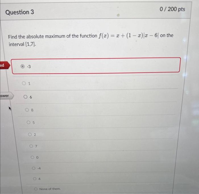 Which of the following functions have slant | Chegg.com