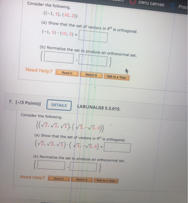 Solved cwru canvas Proc Consider the following. {(-1, 5), | Chegg.com