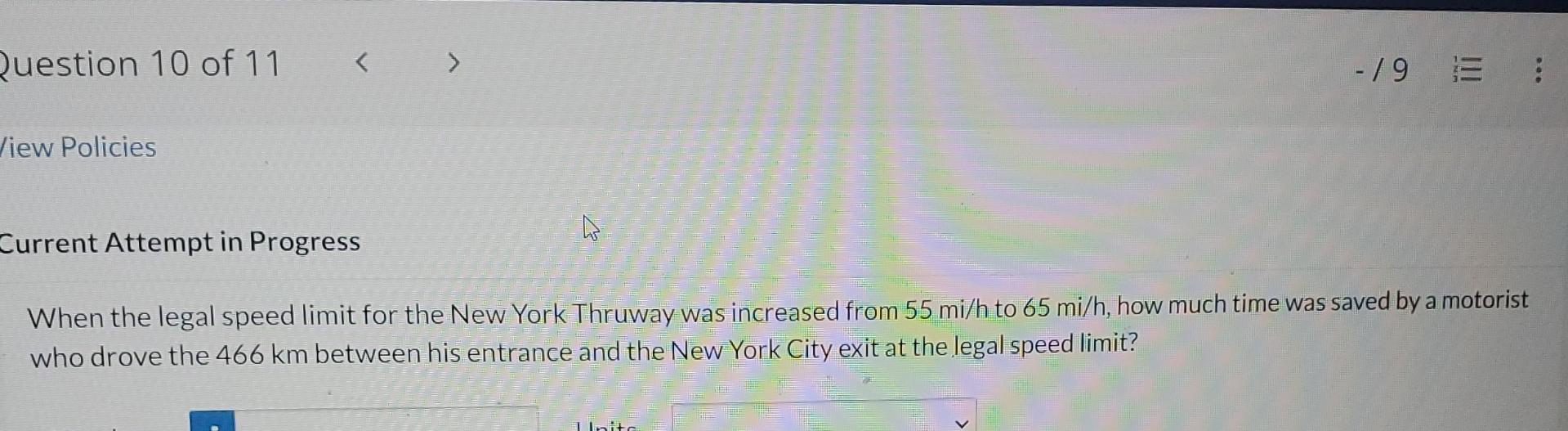 Solved Question 10 ﻿of 11-9liew PoliciesCurrent Attempt in | Chegg.com