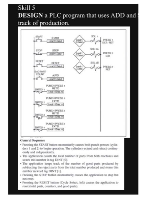 Skill 5 DESIGN a PLC program that uses ADD and track | Chegg.com