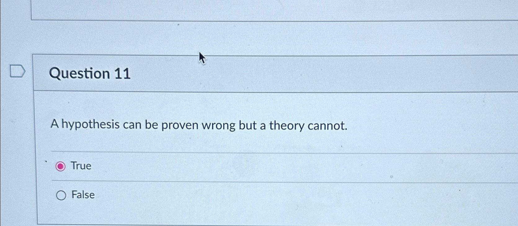 Solved Question 11a Hypothesis Can Be Proven Wrong But A