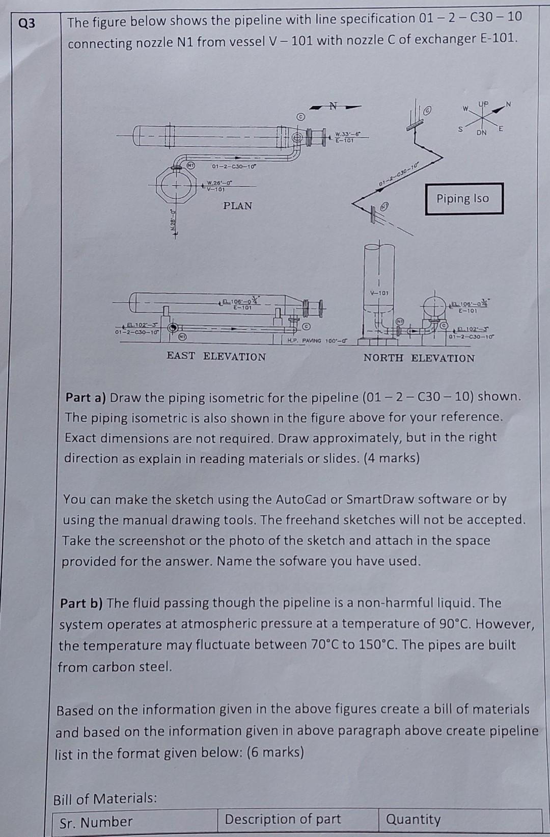 Solved The figure below shows the pipeline with line | Chegg.com