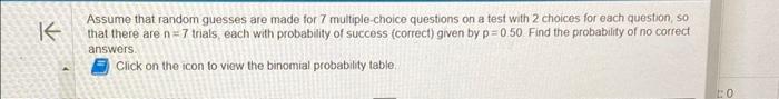 Solved Assume that random guesses are made for 7 | Chegg.com