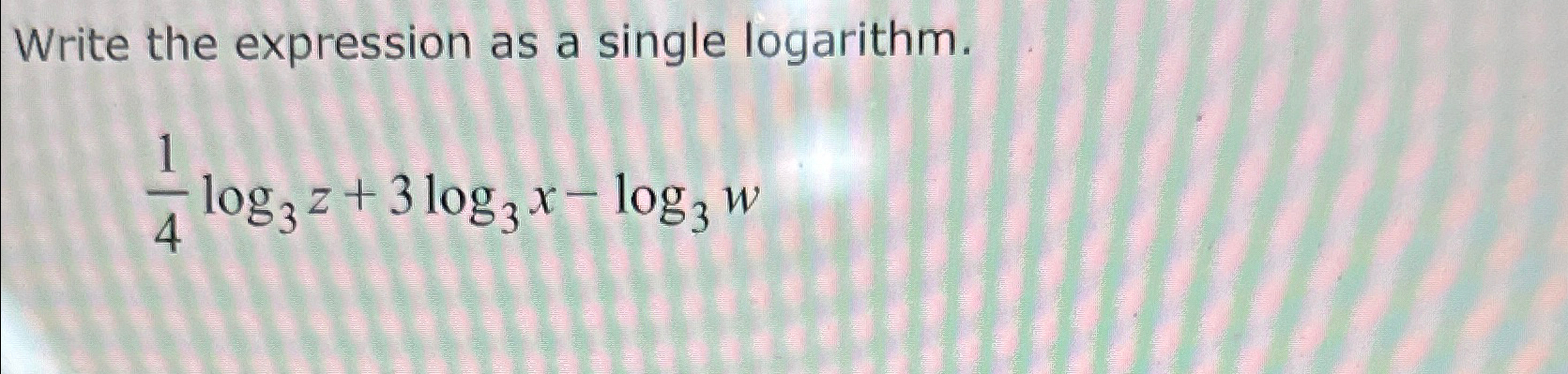 Solved Write the expression as a single | Chegg.com