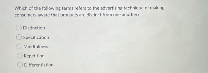 Solved Which of the following terms refers to the | Chegg.com