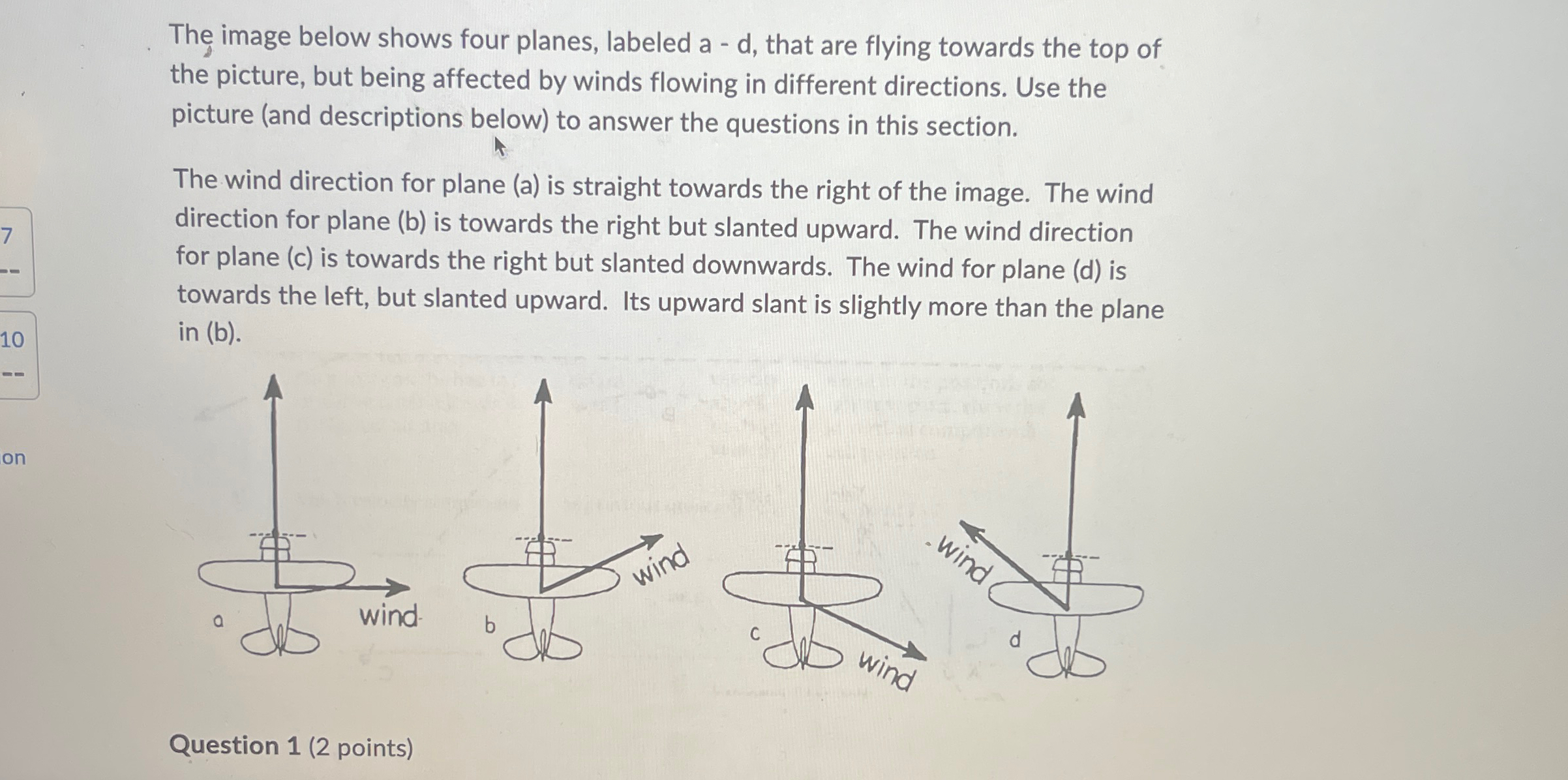 The image below shows four planes, labeled a - ﻿d, | Chegg.com