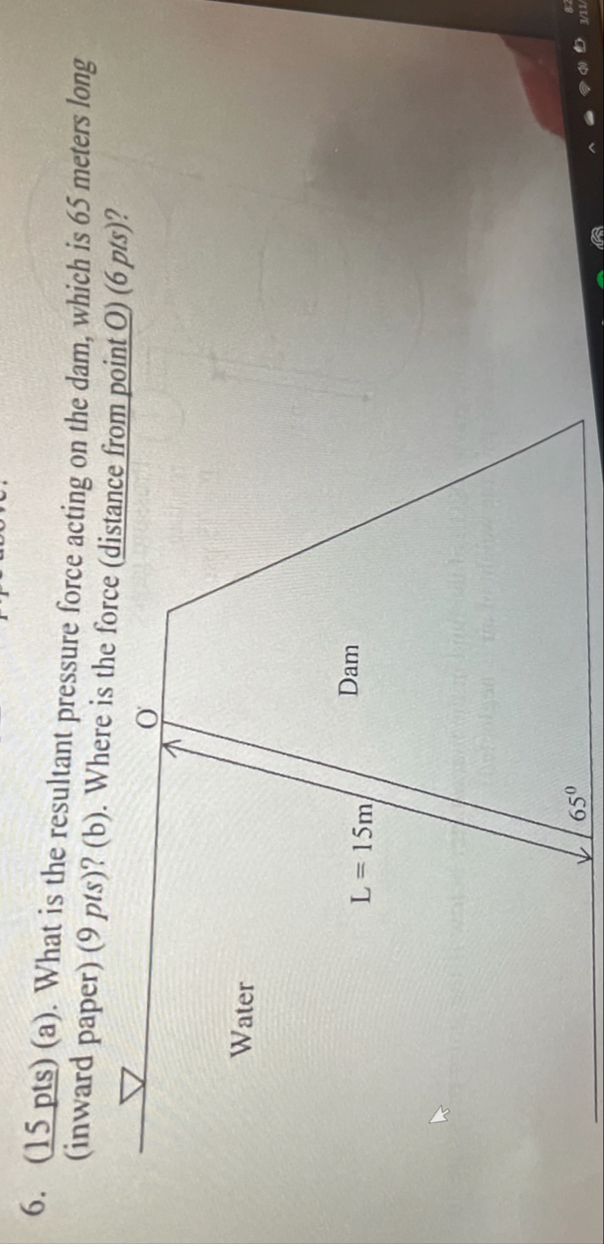 (15 ﻿pts) (a). ﻿What is the resultant pressure force | Chegg.com