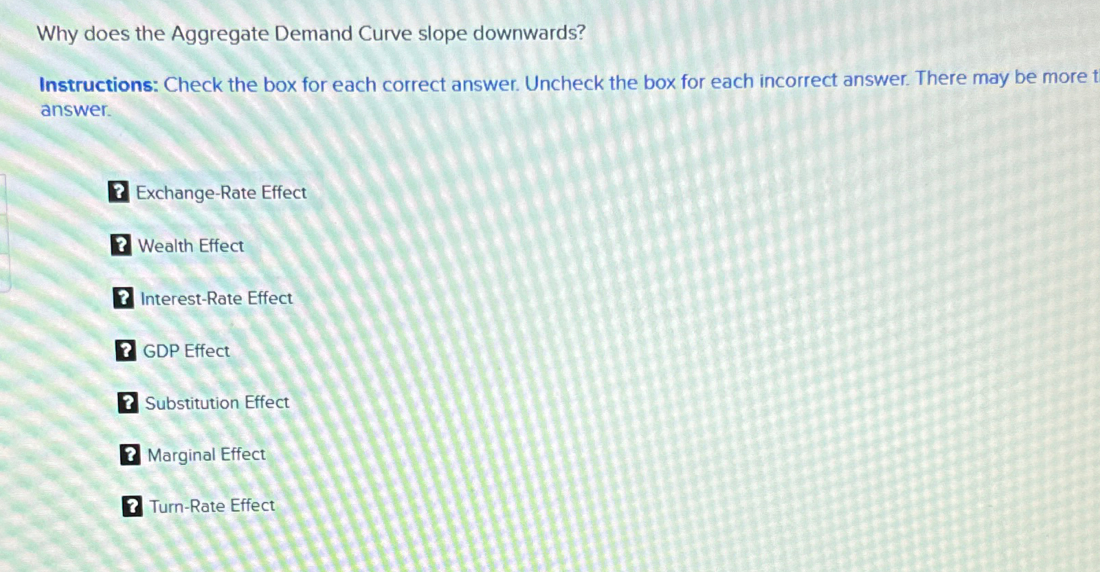 Solved Why does the Aggregate Demand Curve slope | Chegg.com