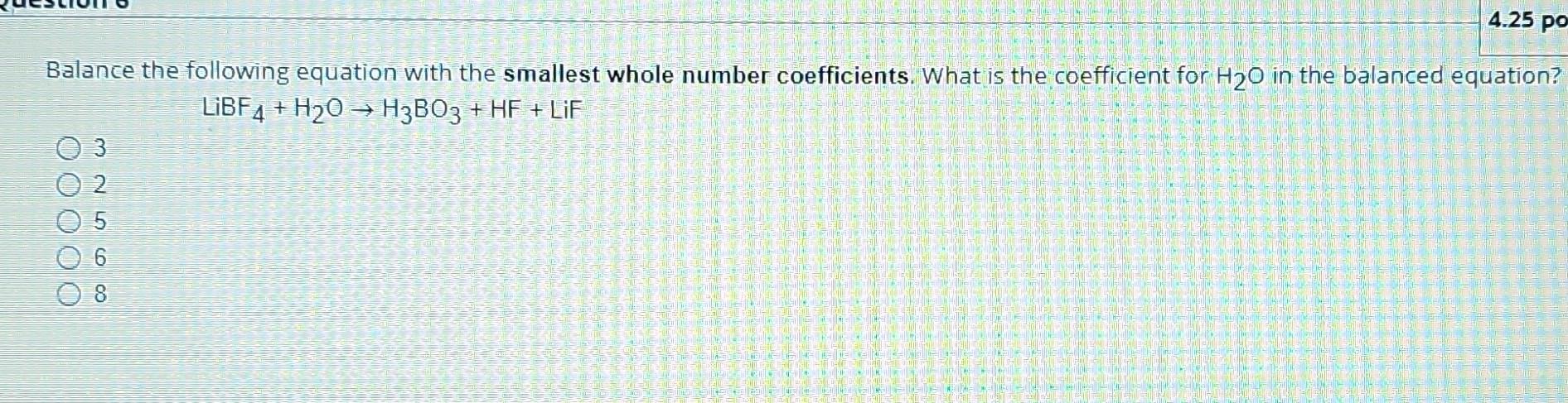 Solved Balance the following equation with the smallest | Chegg.com