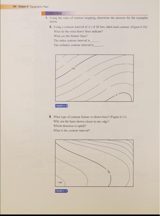FIGURE 6.B(PG 105)-- What type of contour feature is | Chegg.com