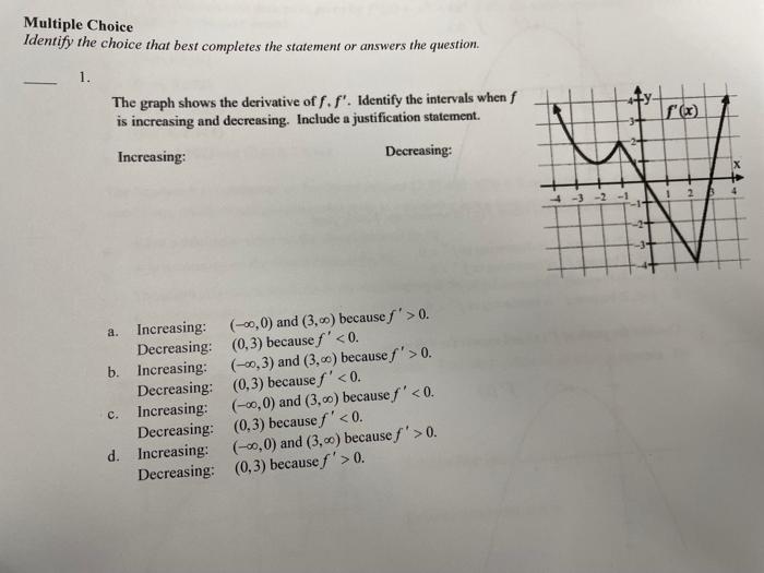 Solved Multiple Choice Identify the choice that best | Chegg.com