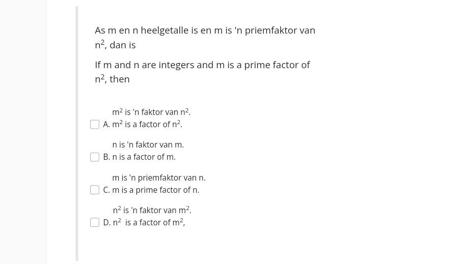 Solved Kies al die korrekte opsies. Choose all the correct | Chegg.com
