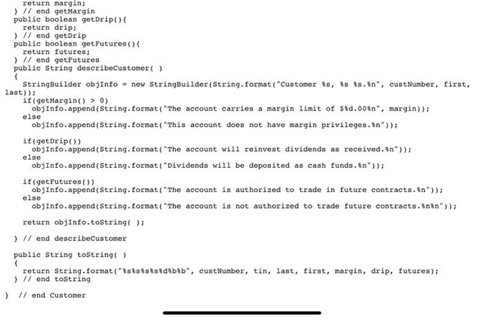 Solved How do I modify my existing class (Customer.java) to | Chegg.com