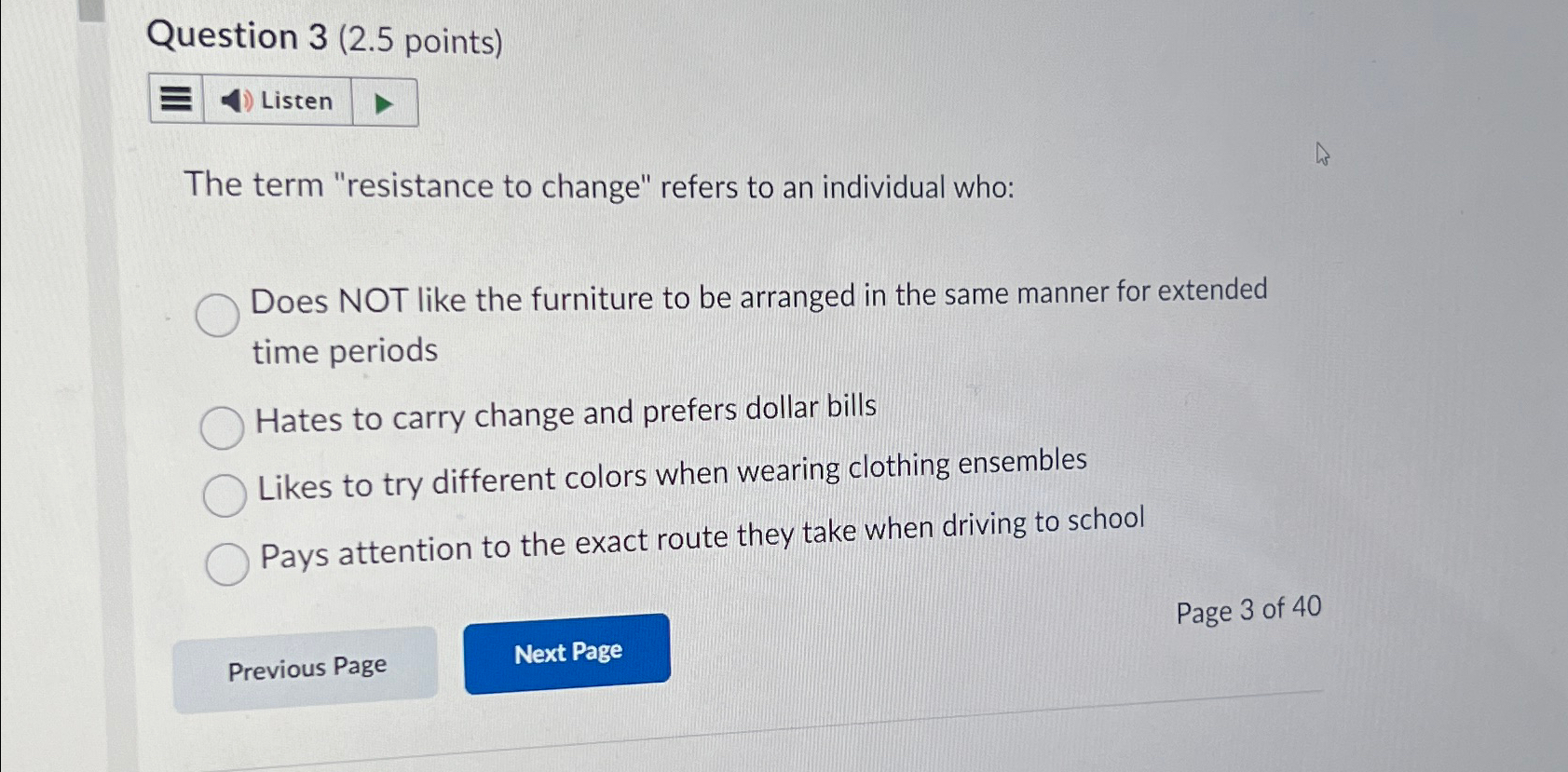Solved Question 3 (2.5 ﻿points)ListenThe term "resistance to | Chegg.com
