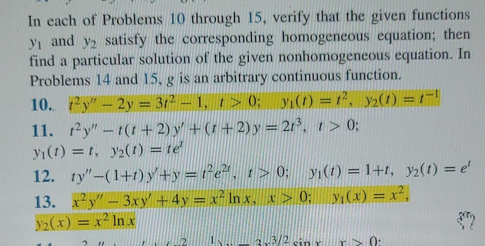 Solved In Each Of Problems 10 Through 15 Verify That The 