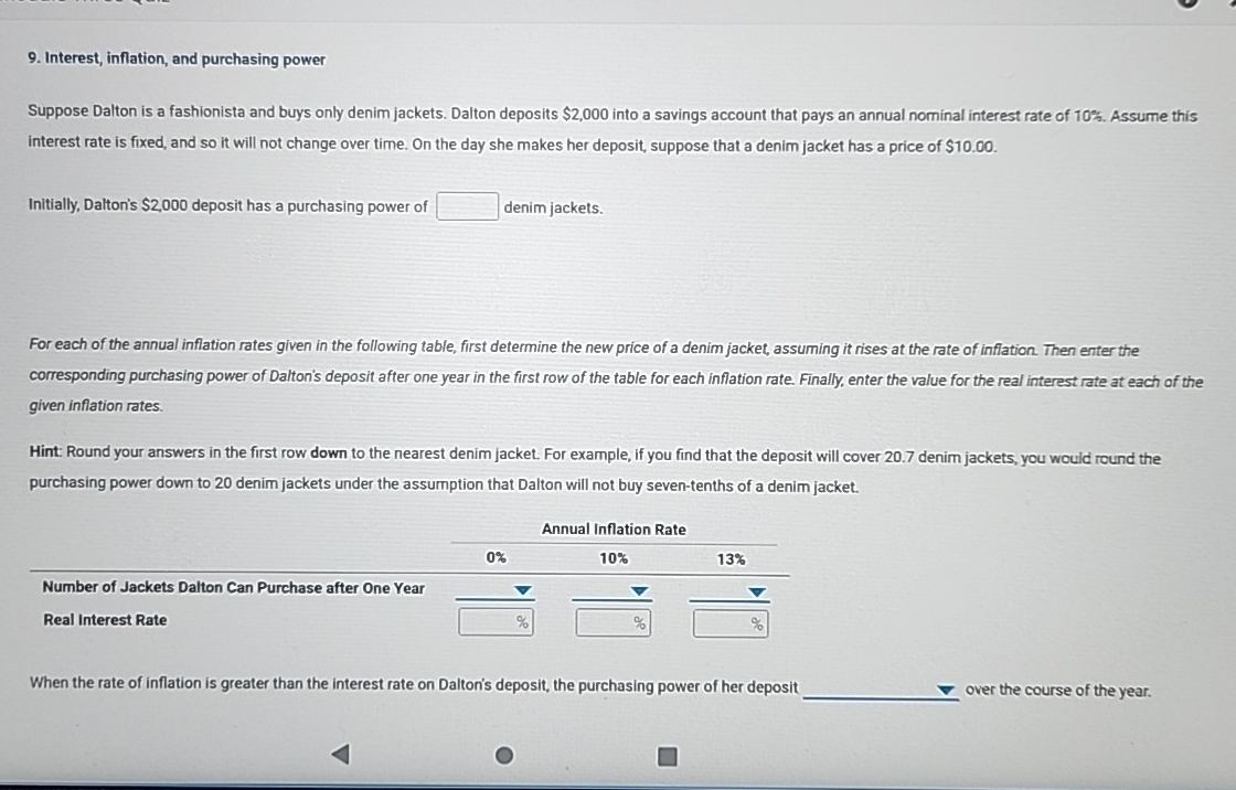 Solved Interest, inflation, and purchasing powerSuppose | Chegg.com