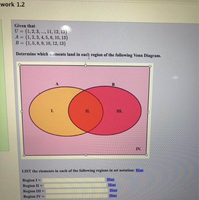 Solved list the elements in each of the following regions in | Chegg.com
