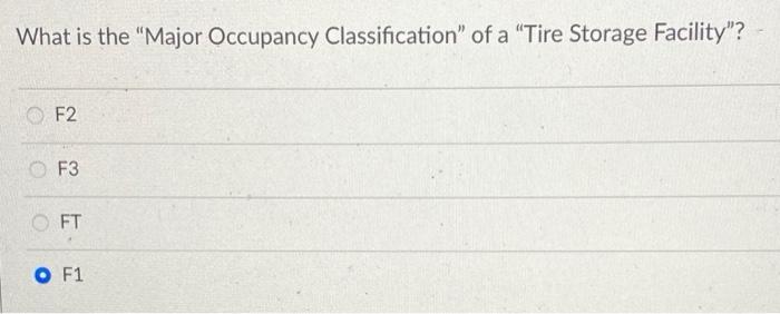 Solved What is the "Major Occupancy Classification" of a | Chegg.com