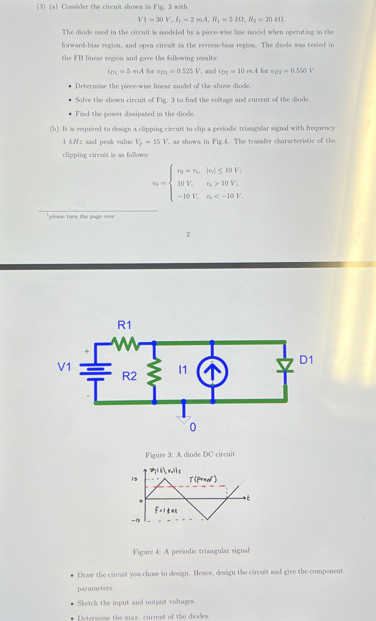 Solved (3) (a) ﻿Consider the circuit shown in Fig. 3 | Chegg.com