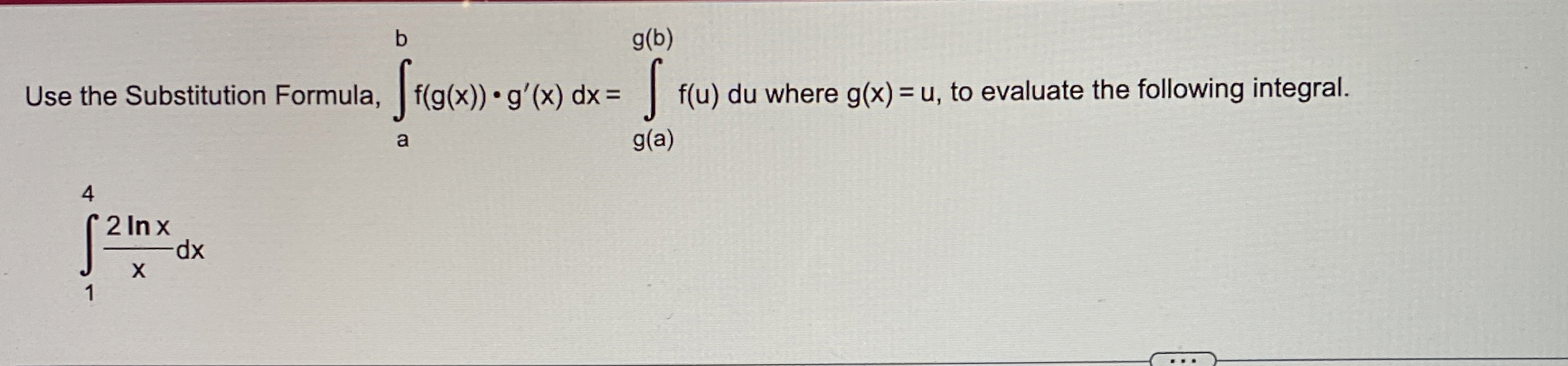 Solved Use the Substitution Formula, | Chegg.com