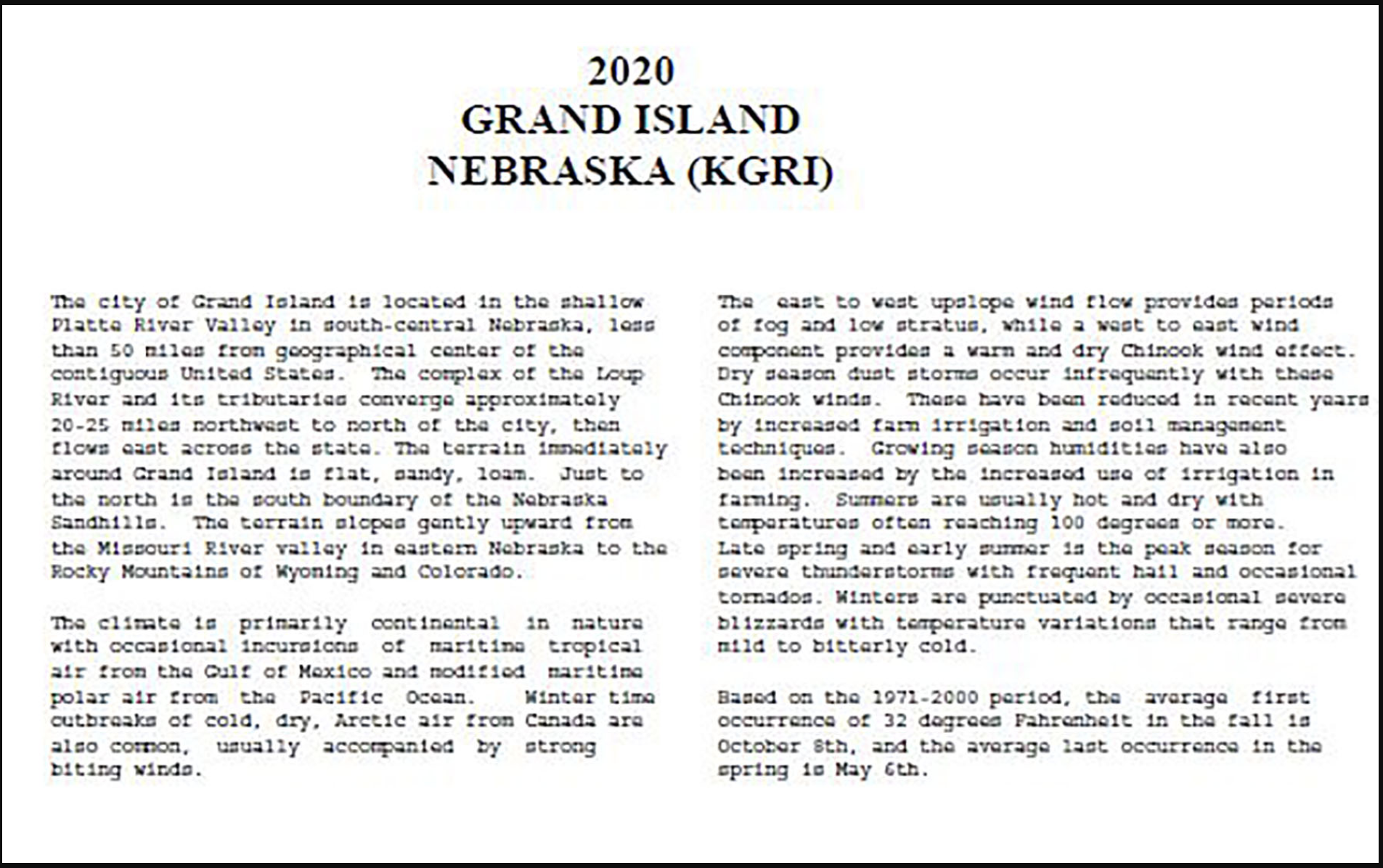 Solved Figure 15B-4. 2020 ﻿Grand Island (KGRI)20.Maritime | Chegg.com