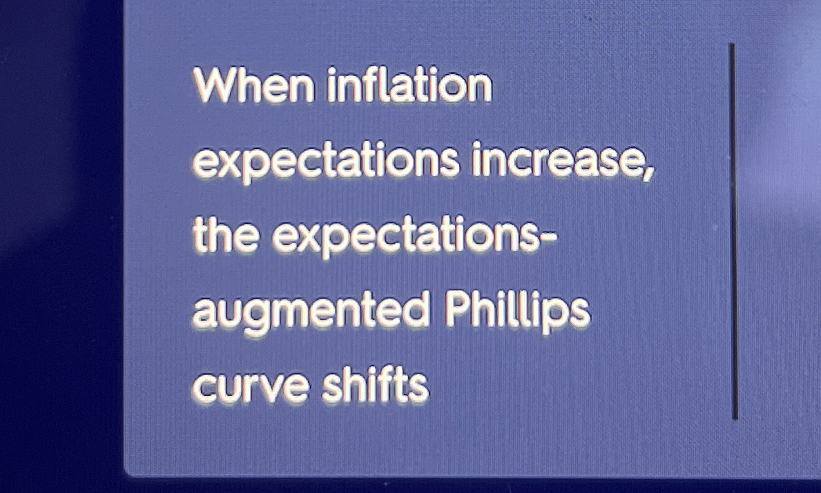 Solved When inflationexpectations increase,the | Chegg.com