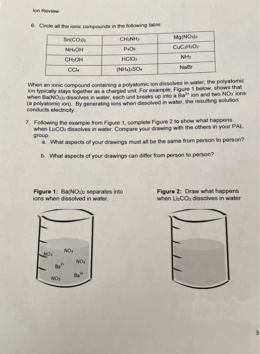 Solved The nature of ionie compounds 1. lonic compounds are | Chegg.com