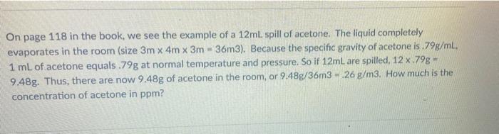 Solved On page 118 in the book, we see the example of a 12ml | Chegg.com