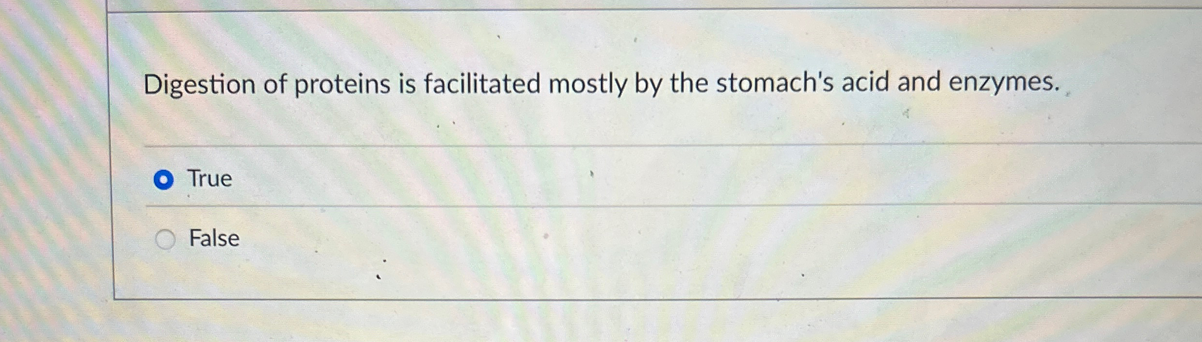 Solved Digestion of proteins is facilitated mostly by the | Chegg.com