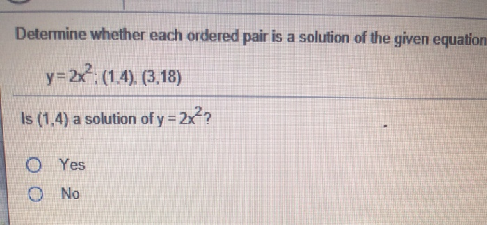 Solved Determine Whether Each Ordered Pair Is A Solution Of