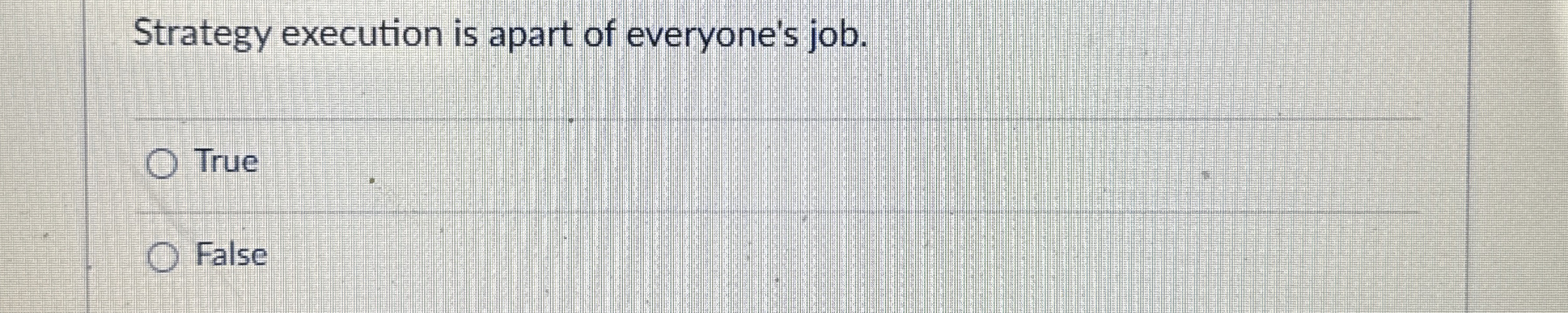 Solved Strategy execution is apart of everyone's | Chegg.com