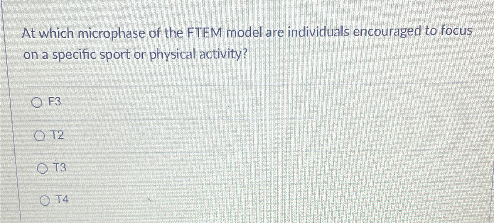 Solved At which microphase of the FTEM model are individuals | Chegg.com