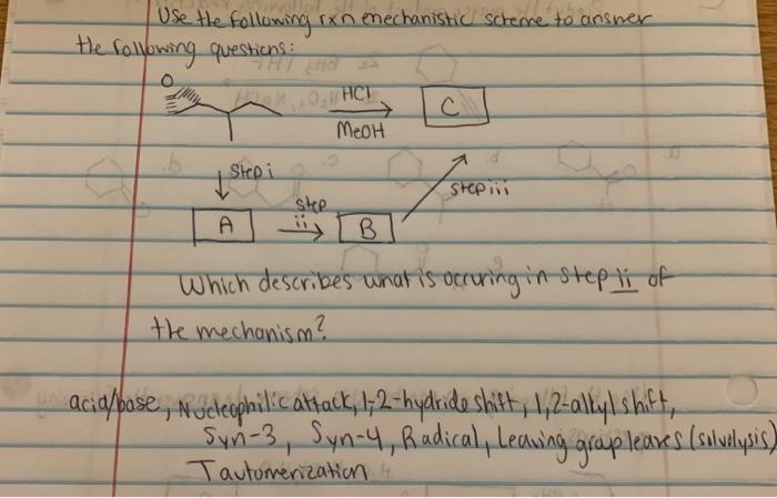 Solved , HCT Use the following rxn mechanistic scheme to | Chegg.com