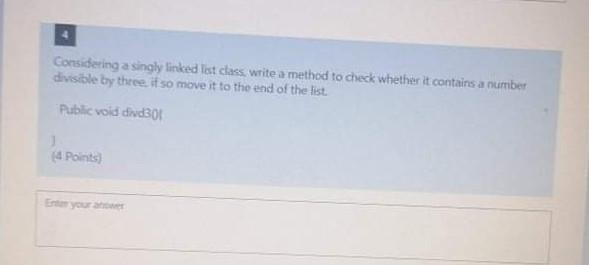 Solved Considering a singly linked list class write a method | Chegg.com