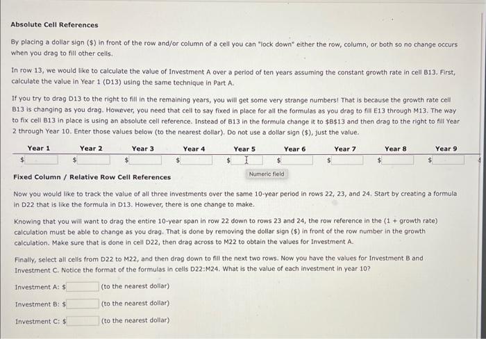 Finally, we can select cell E2, grab the drag handle, | Chegg.com