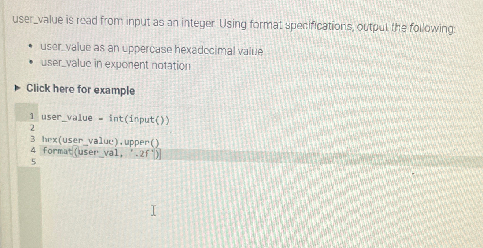 Solved user_value is read from input as an integer. Using | Chegg.com