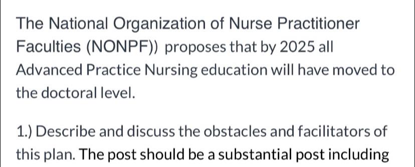 Solved The National Organization of Nurse Practitioner | Chegg.com