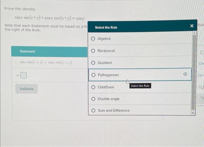 Solved Prove the identity sin ix*y) CONCO(x+y) - Note that | Chegg.com