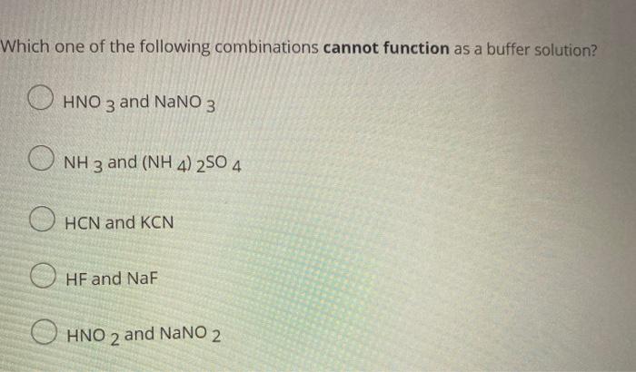 Solved Which one of the following combinations cannot | Chegg.com