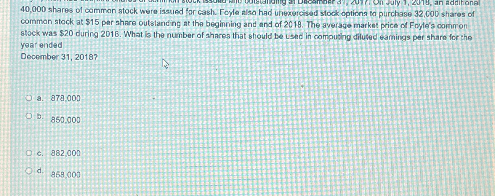 Solved 40,000 ﻿shares of common stock were issued for cash. | Chegg.com