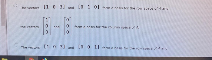 Solved Chapter 4, Section 4.7, Question 11a A matrix in row | Chegg.com